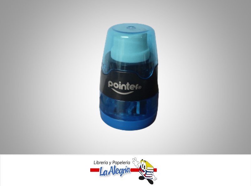SACAPUNTA PLASTICO SH22108 CON BORRADOR MARCA POINTER | Libreria La Alegria