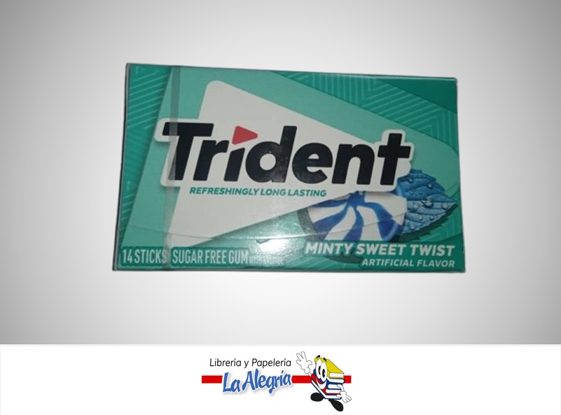 CHICLET TRIDENT 14 PZ MINTY SWEET TWIST MARCA MONDELEZ | Libreria La ...